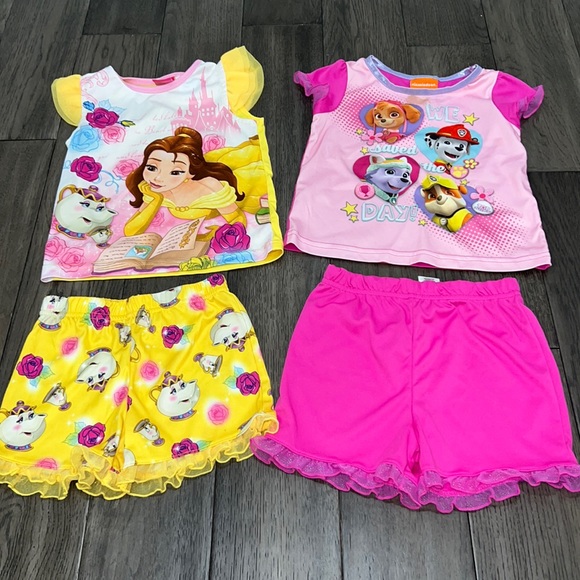 Disney | Pajamas | Disney Princess And Paw Patrol Girls Pajama Shorts ...